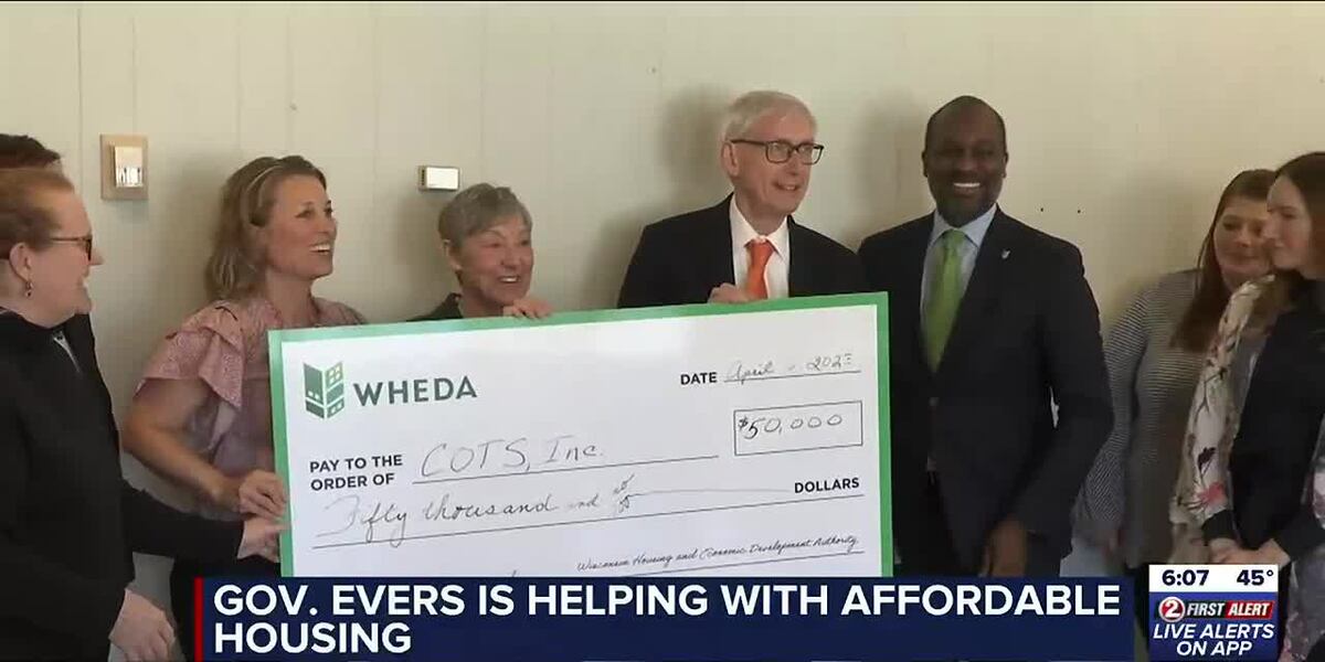 Governor Evers Visits Housing Facility In Appleton And Hands Over Big Check